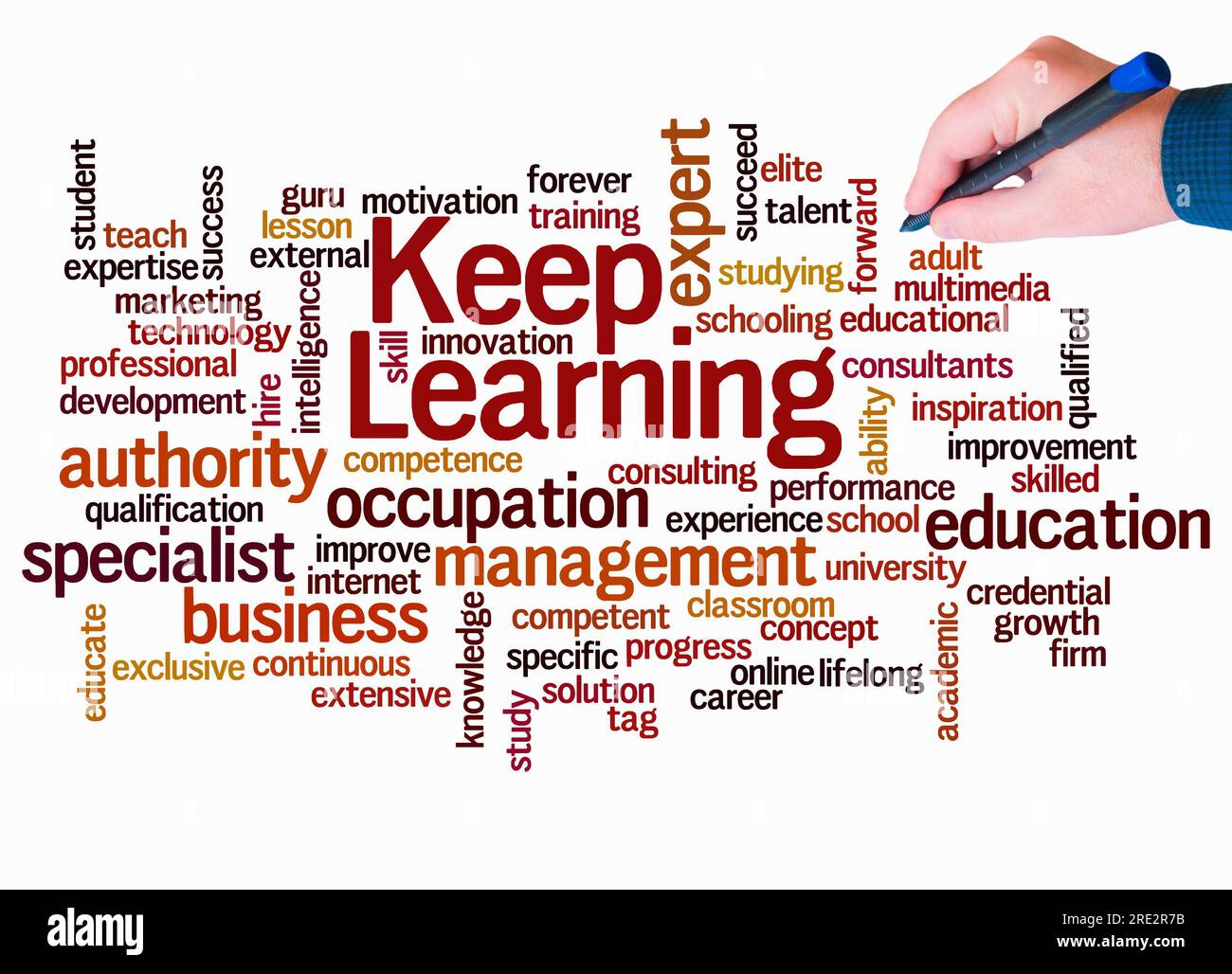 Word Cloud with KEEP LEARNING concept create with text only Stock Photo ...