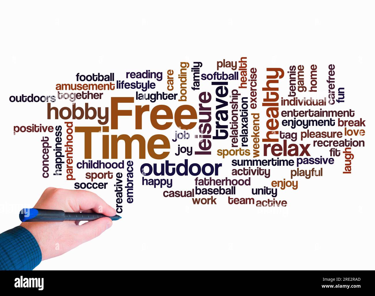 Word Cloud with FREE TIME concept create with text only Stock Photo - Alamy
