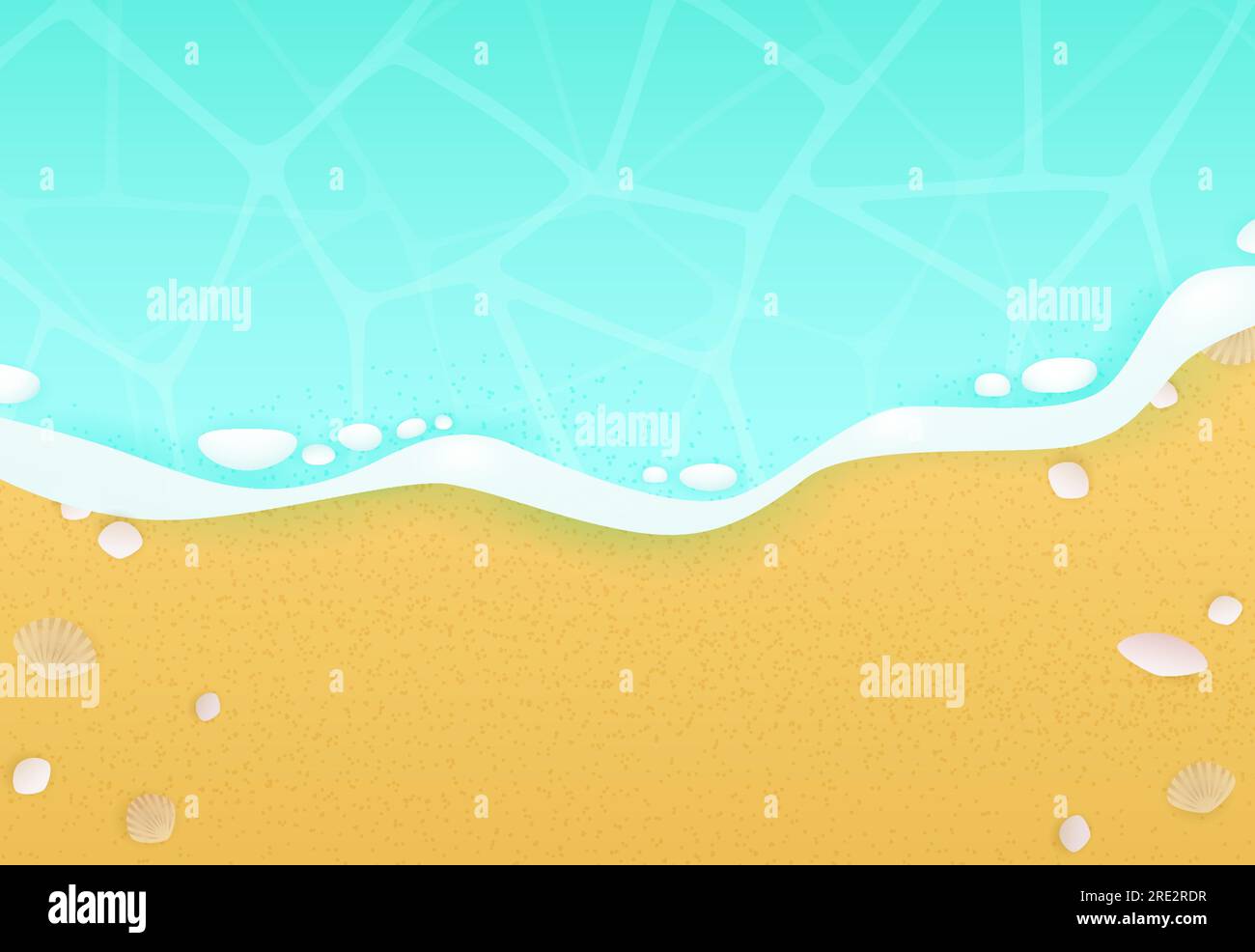 Sand and seashells on the beach Stock Vector Images - Alamy