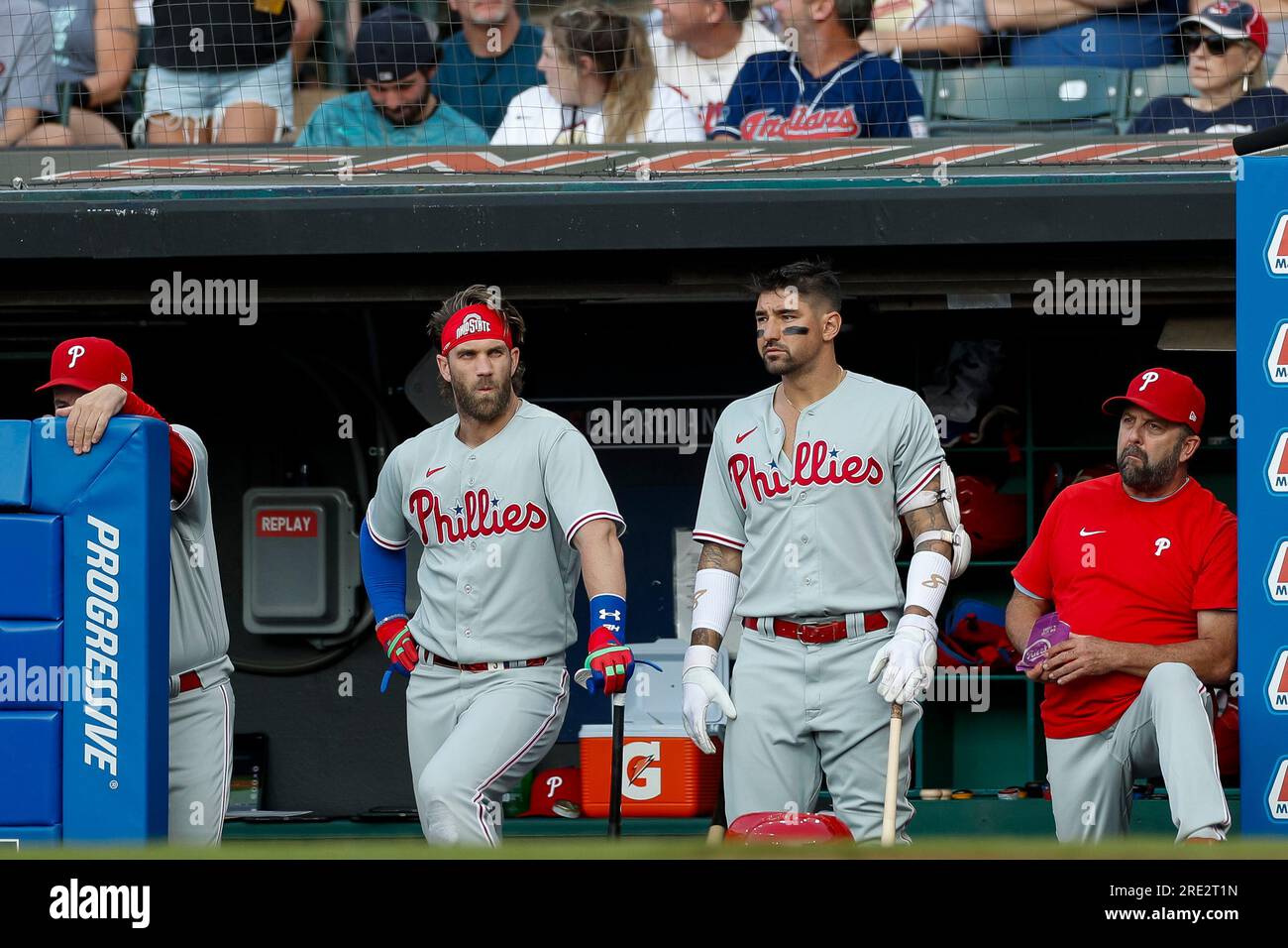 Philadelphia Phillies designated hitter Bryce Harper (3) stands in the ...