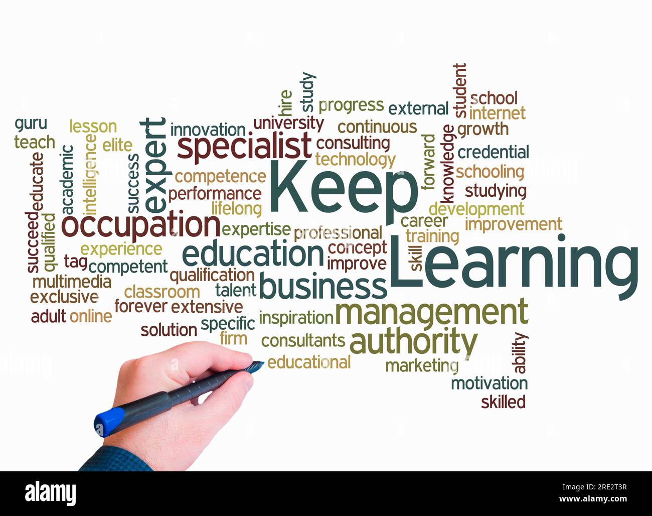 Word Cloud with KEEP LEARNING concept create with text only Stock Photo ...