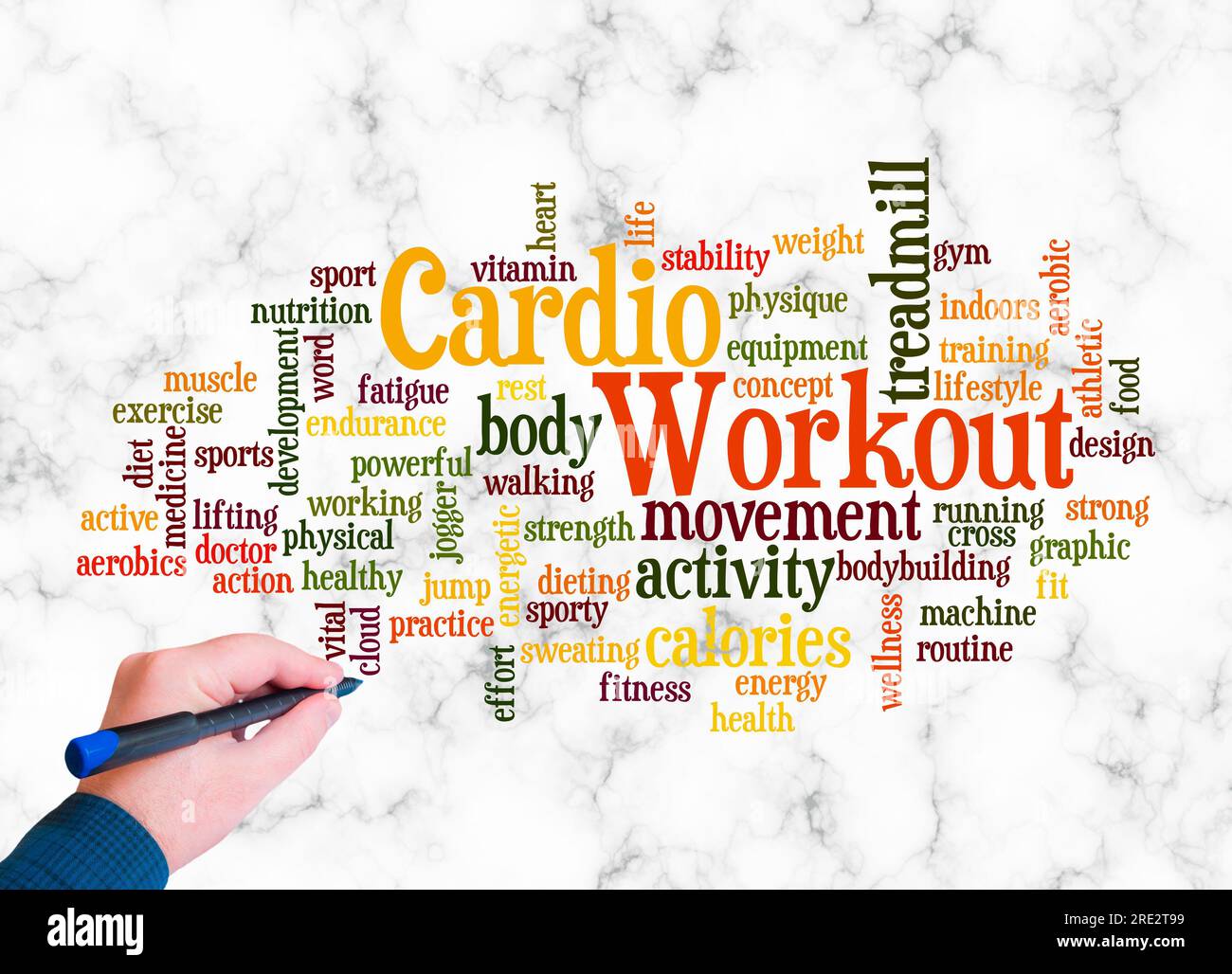 Word Cloud with CARDIO WORKOUT concept create with text only Stock ...