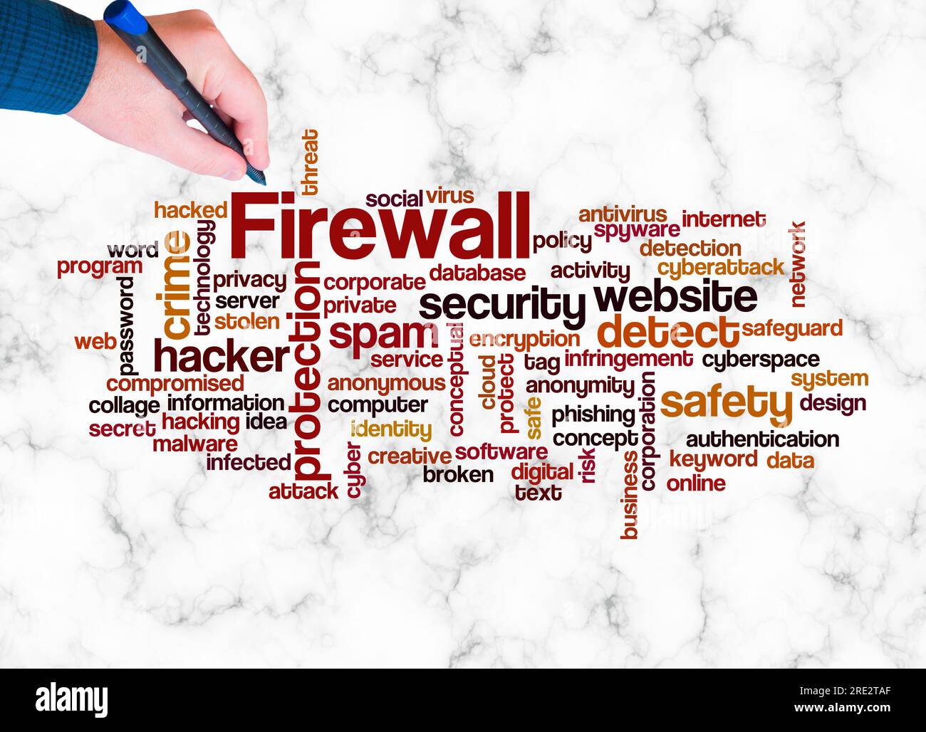 Word Cloud with FIREWALL concept create with text only Stock Photo - Alamy