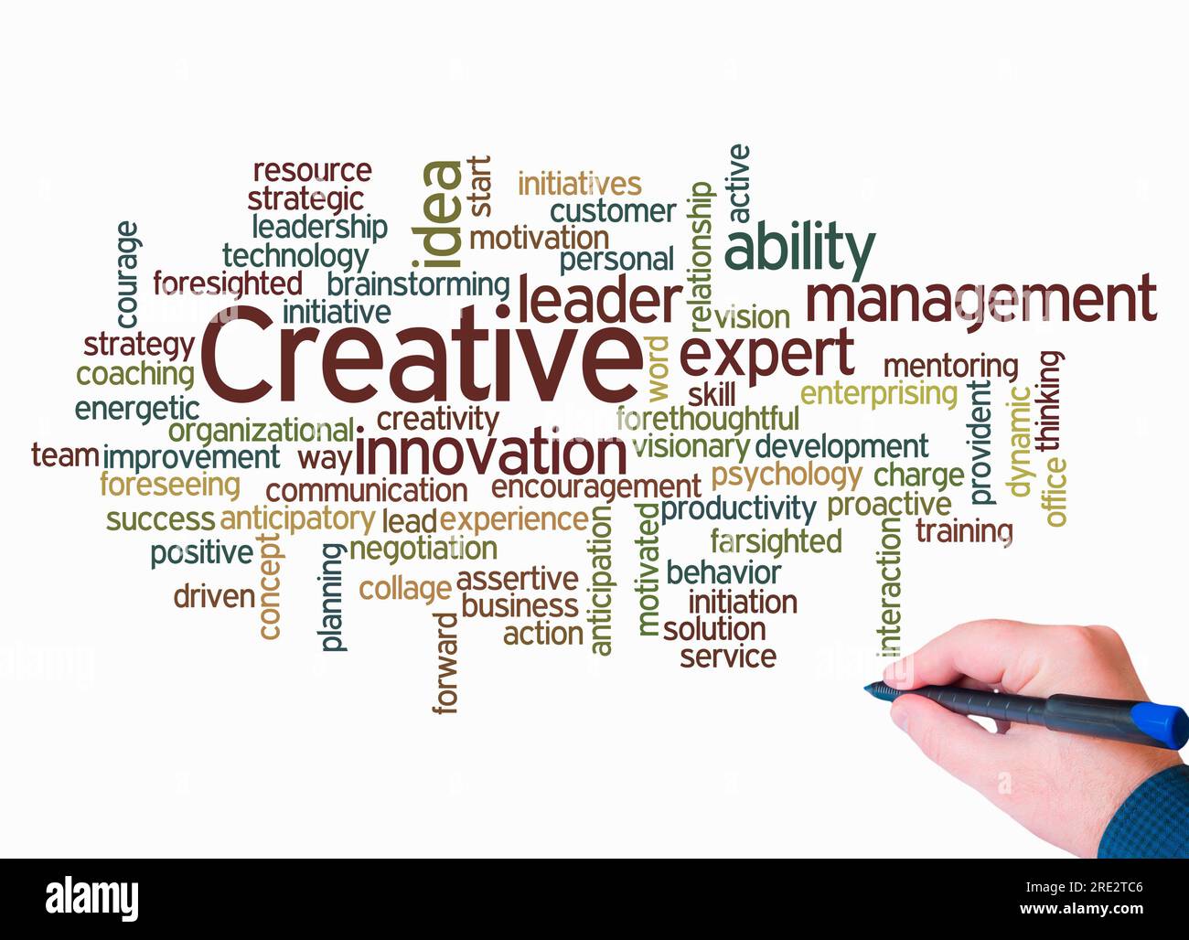 Word Cloud with CREATIVE concept create with text only Stock Photo - Alamy