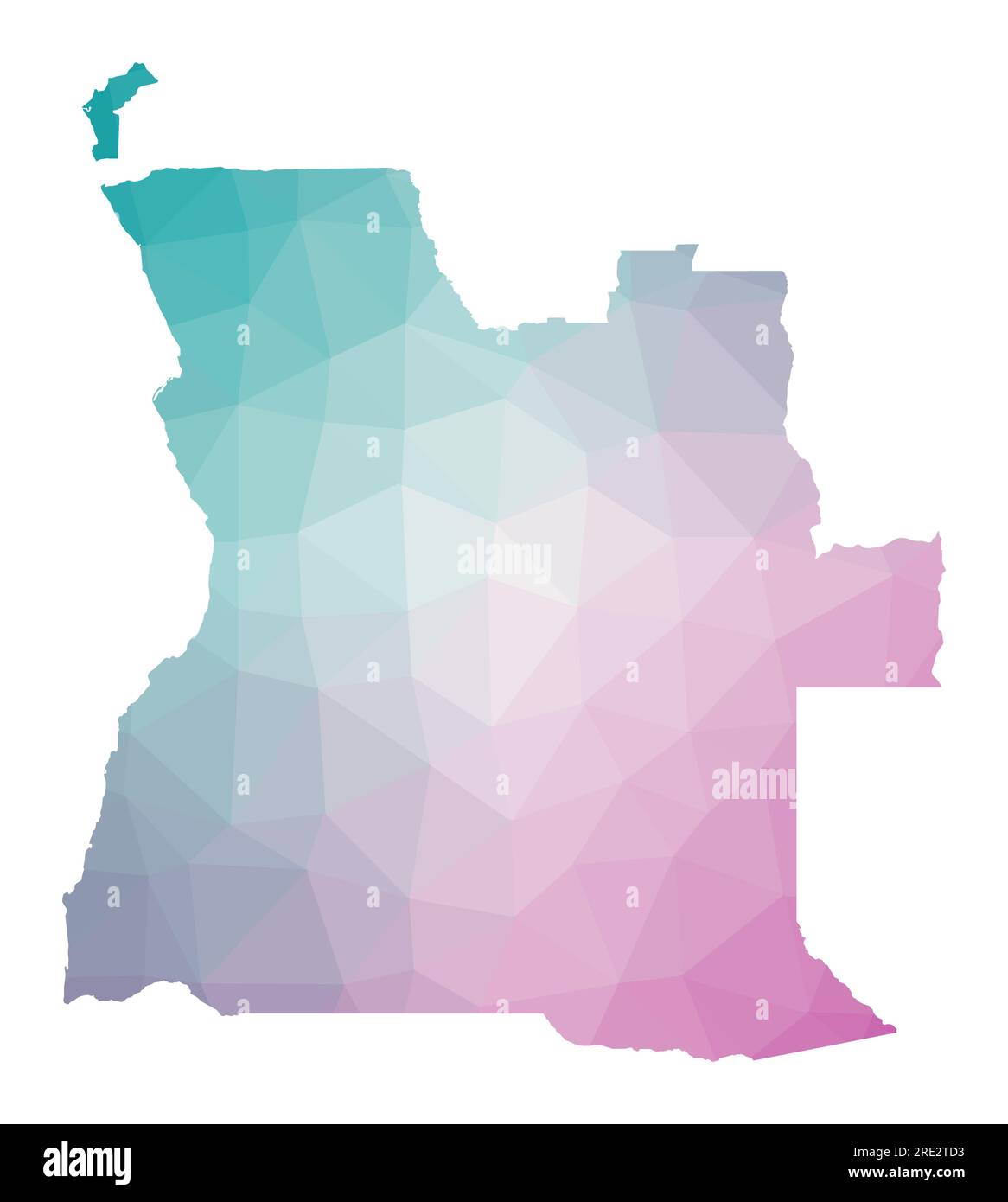 Polygonal map of Angola. Geometric illustration of the country in ... Polygonal map of Angola. Geometric illustration of the country in ...
