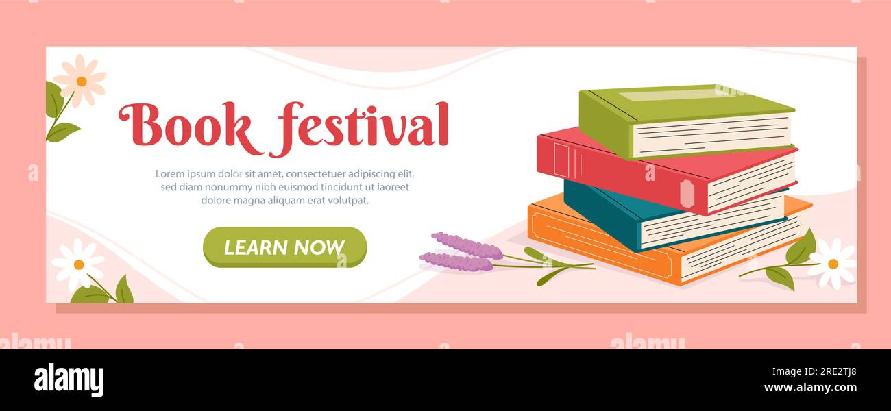 Banner with books concept Stock Vector Image & Art - Alamy