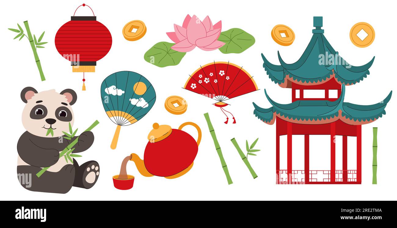Set of chinese elements Stock Vector Image & Art - Alamy