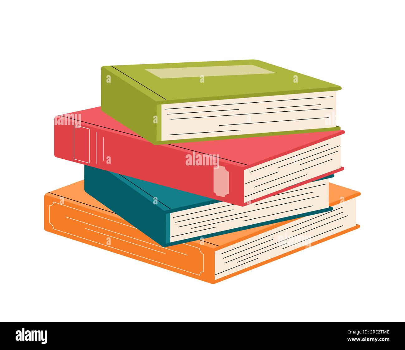 Stack of books sticker concept Stock Vector Image & Art - Alamy