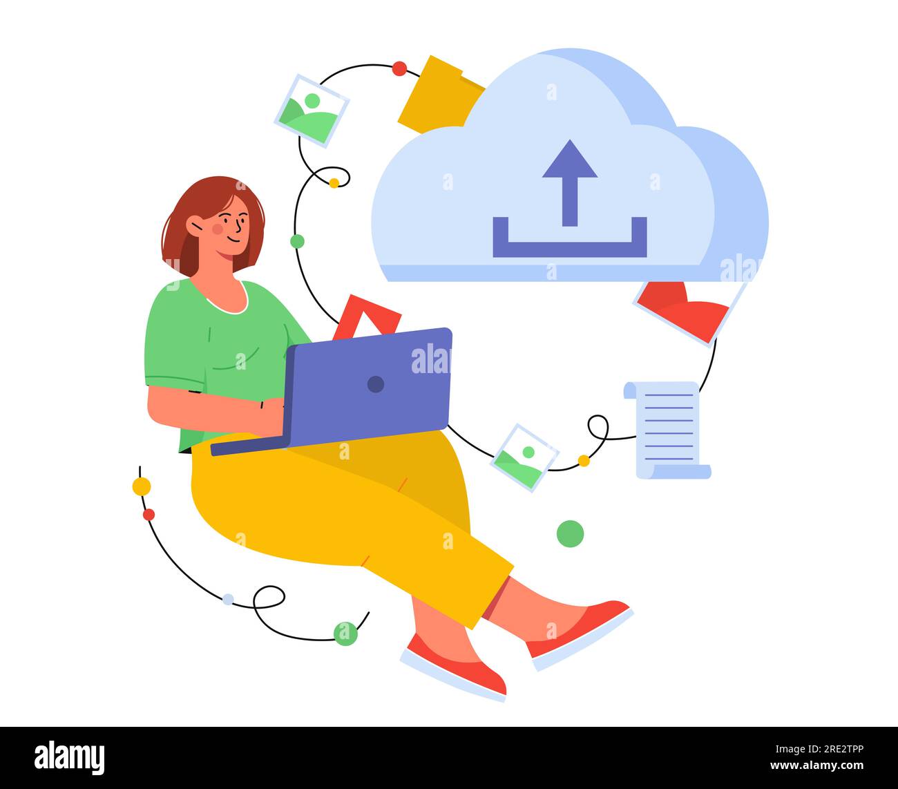 Woman cloud concept Cut Out Stock Images & Pictures - Alamy
