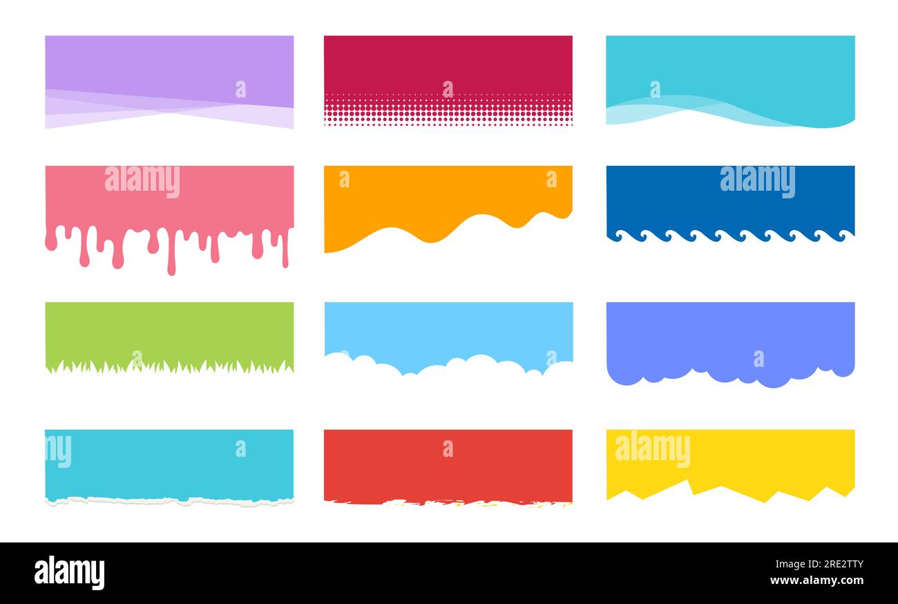 Set of colorful header dividers Stock Vector Image & Art - Alamy
