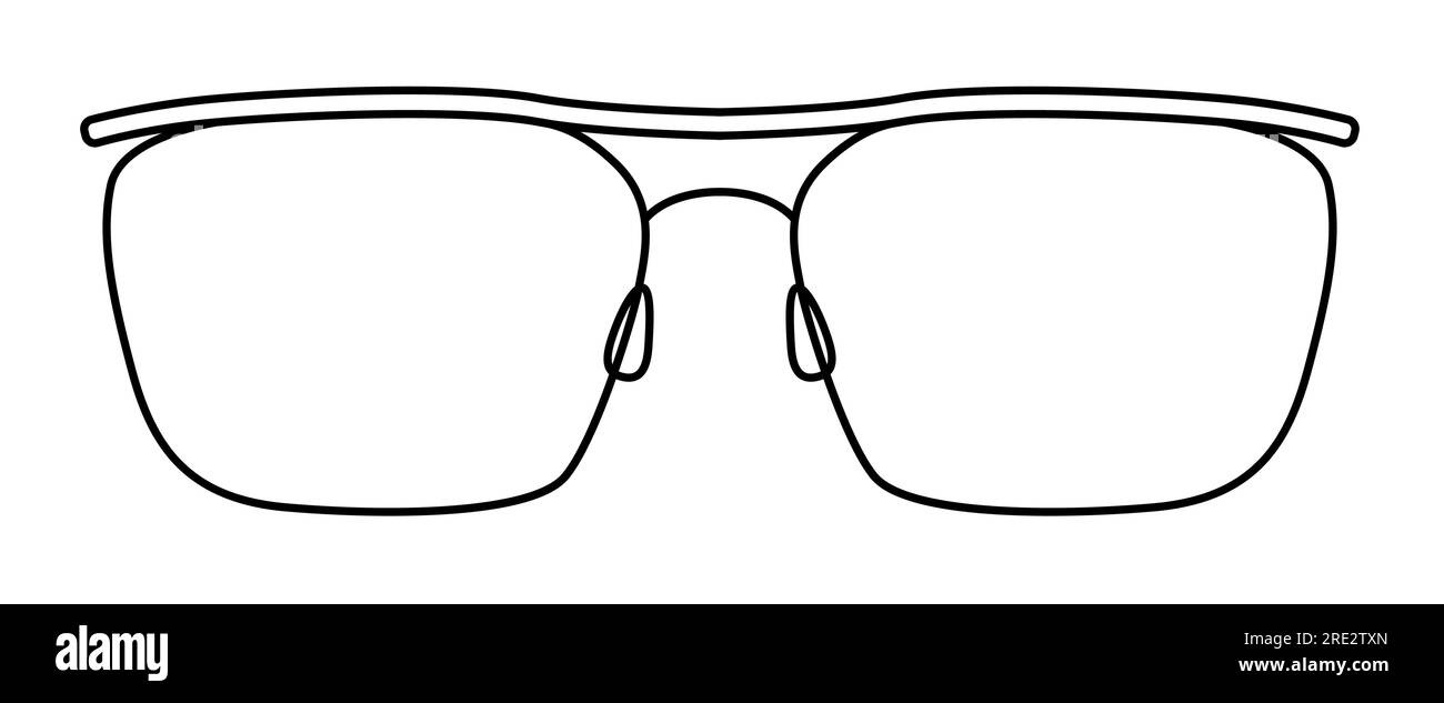 Barely There Rectangle frame glasses fashion accessory illustration ...