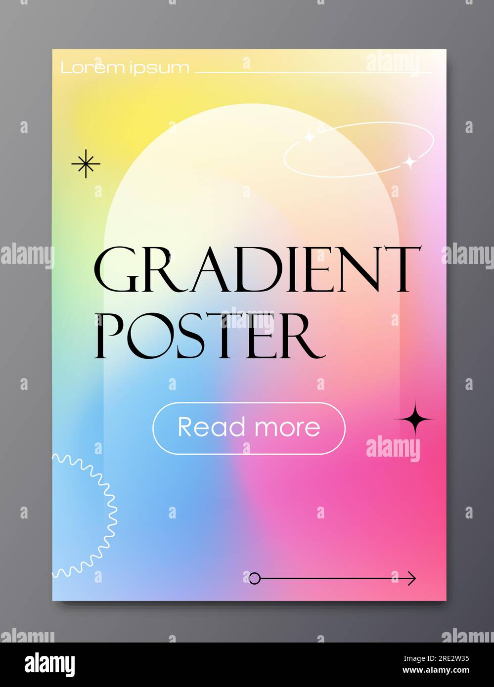 Abstract poster with gradient vector Stock Vector Image & Art - Alamy
