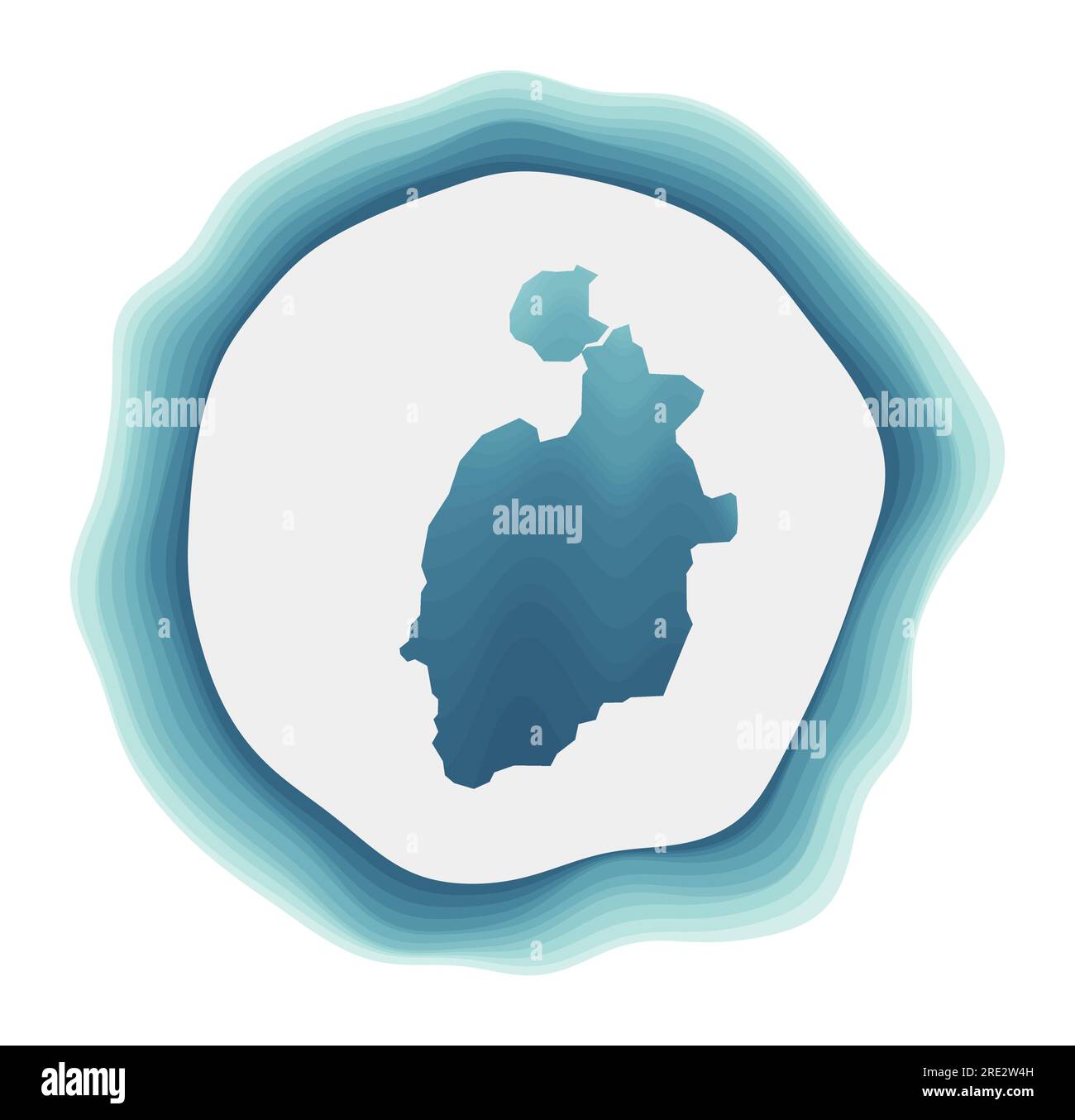Isla de Providencia logo. Badge of the island. Layered circular sign ...