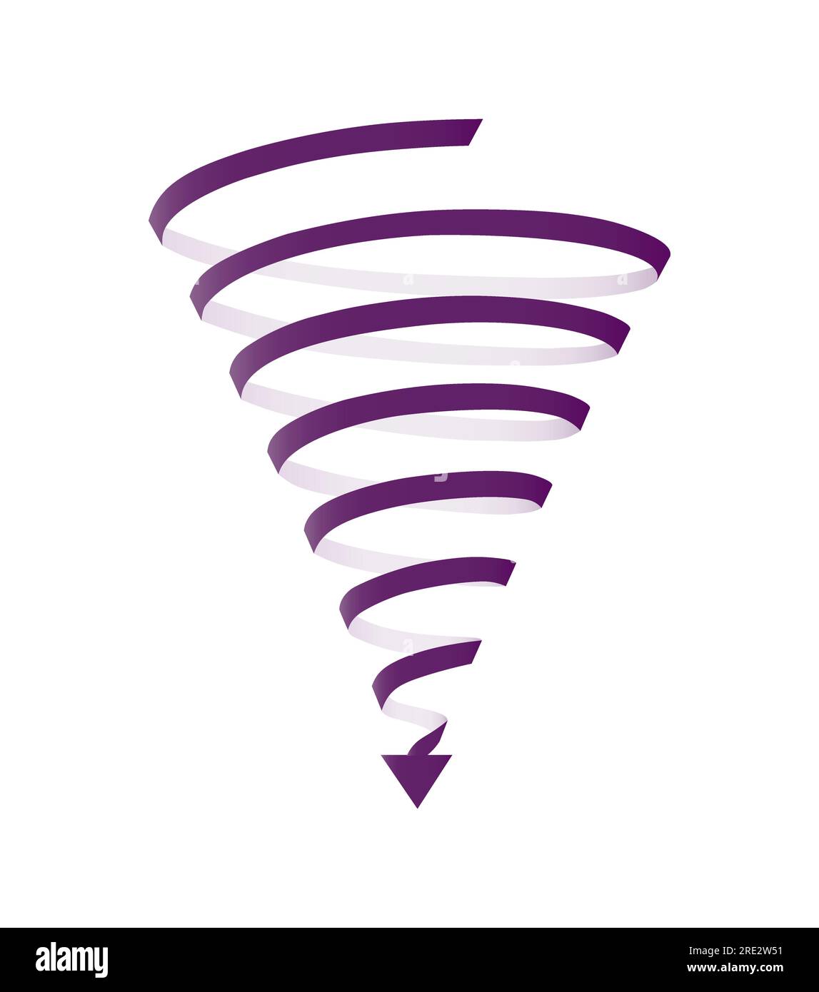Spiral Down Violet Arrow Concept Stock Vector Image And Art Alamy