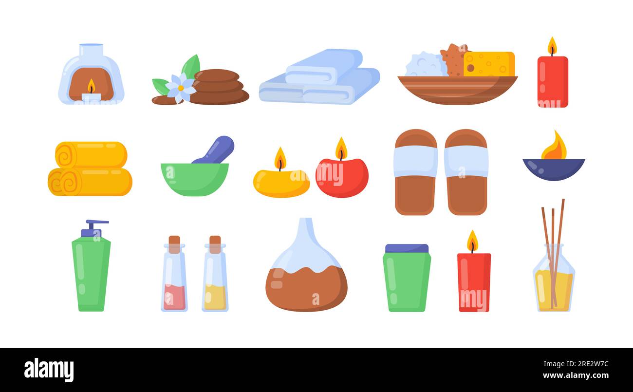 Set of spa salon items vector concept Stock Vector Image & Art - Alamy