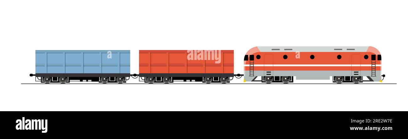 Modern colorful locomotive vector concept Stock Vector Image & Art - Alamy