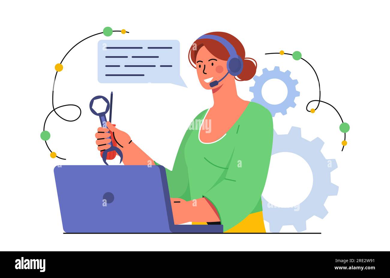 Technical support operator vector concept Stock Vector Image & Art - Alamy