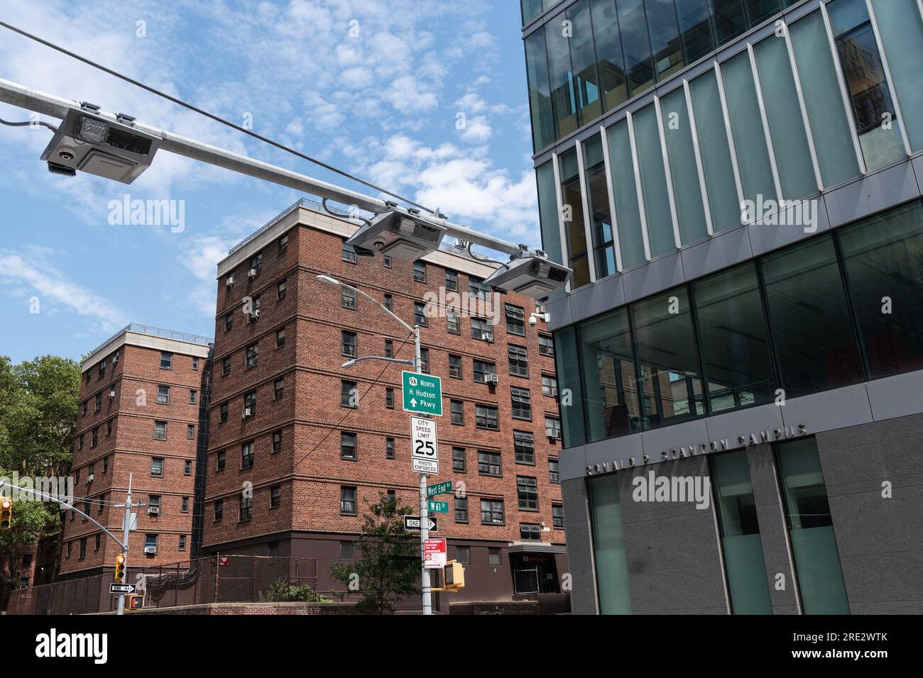 Electronic toll collection system installed for congestion on a corner ...