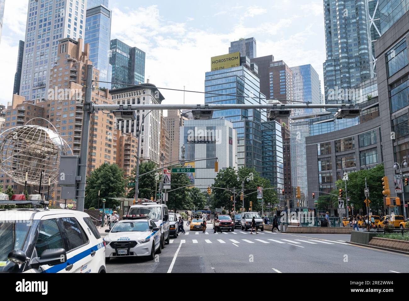 Electronic toll collection system installed for congestion on a corner ...