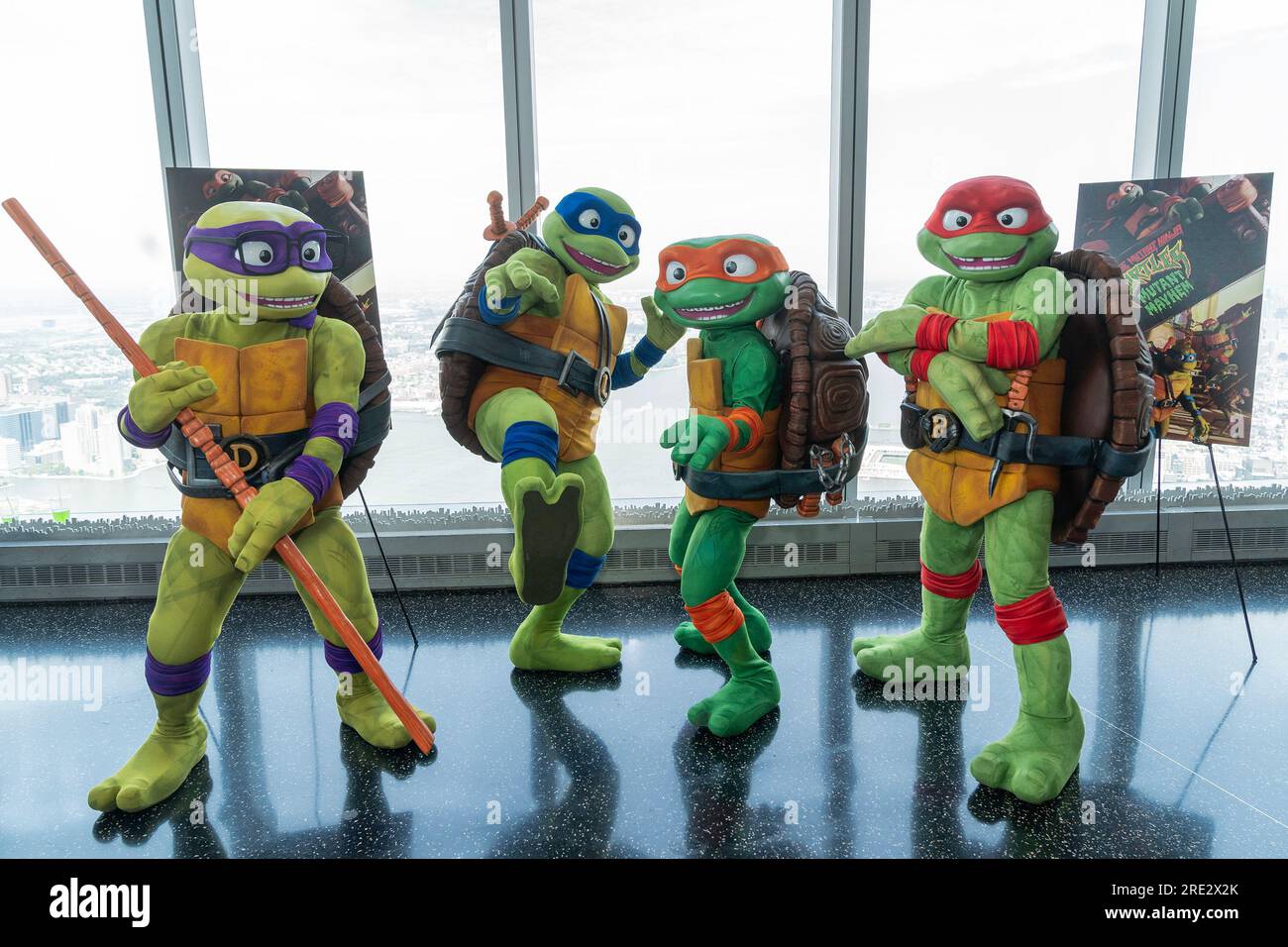 New York, USA. 24th July, 2023. Teenage Mutant Ninja Turtles characters ...