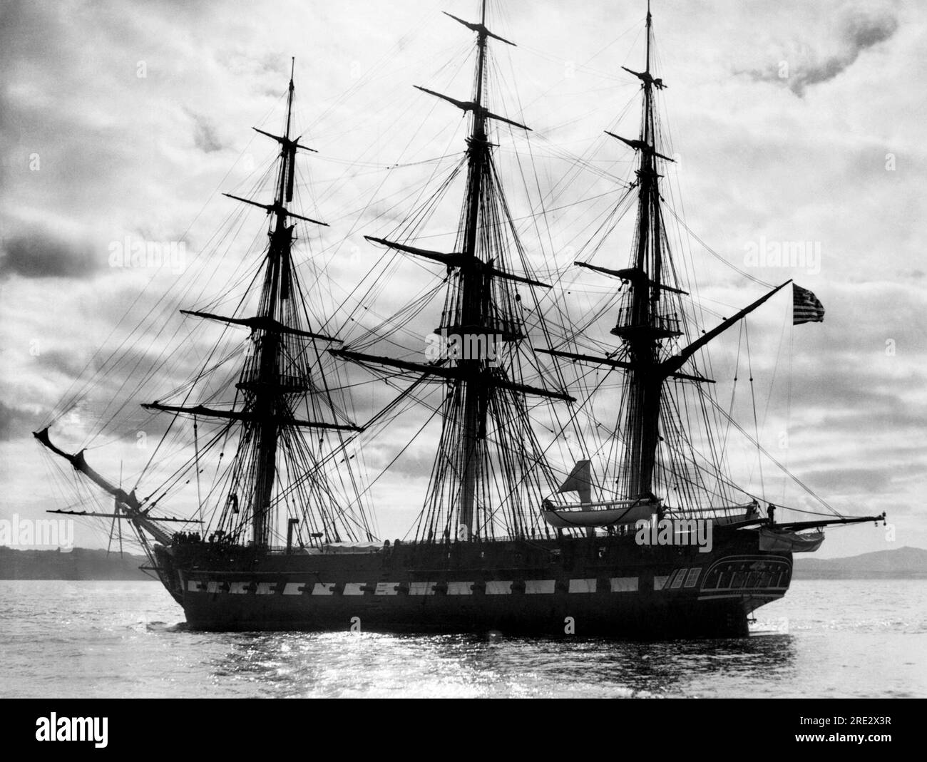 Uss Constitution Ship Black And White