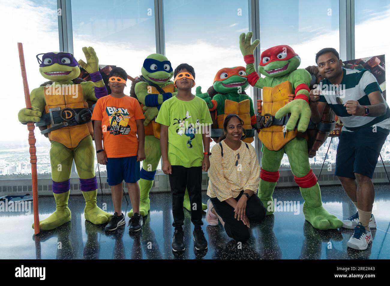New York, USA. 24th July, 2023. Teenage Mutant Ninja Turtles characters ...