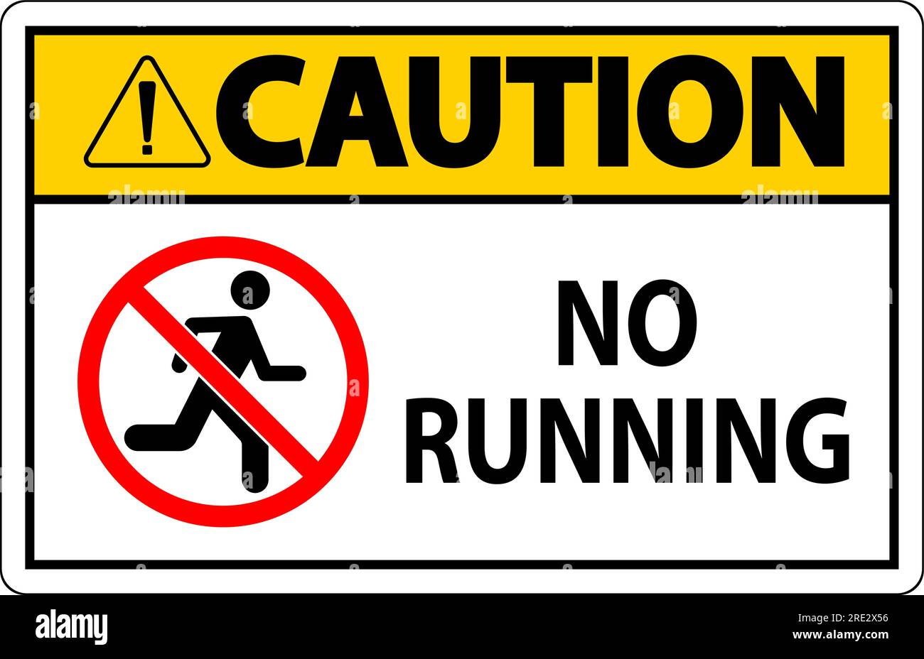 Prohibition Sign, No Running Symbol Stock Vector Image & Art - Alamy
