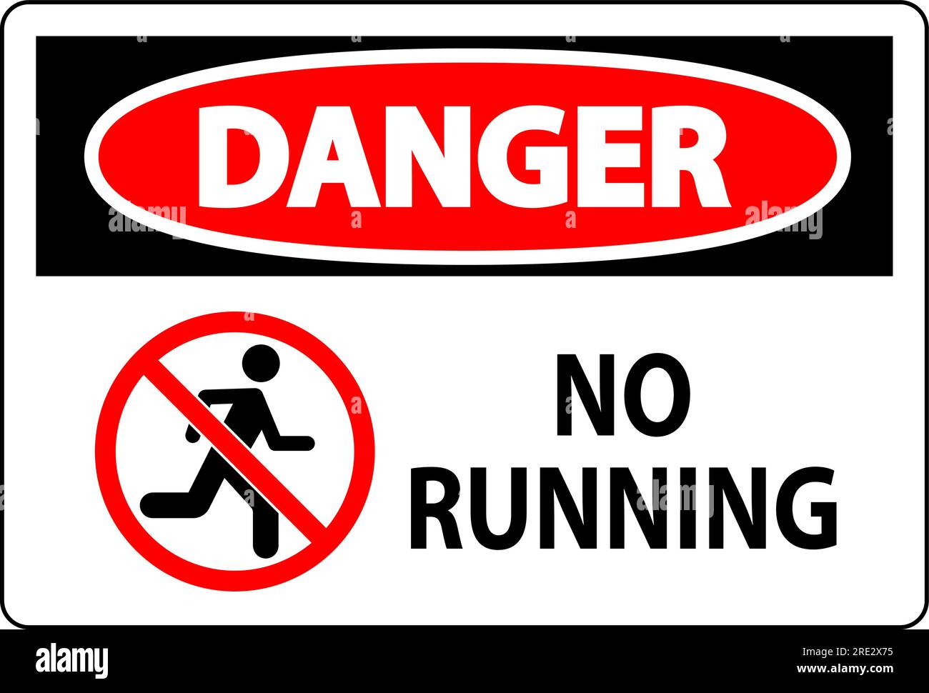 Prohibition Sign, No Running Symbol Stock Vector Image & Art - Alamy