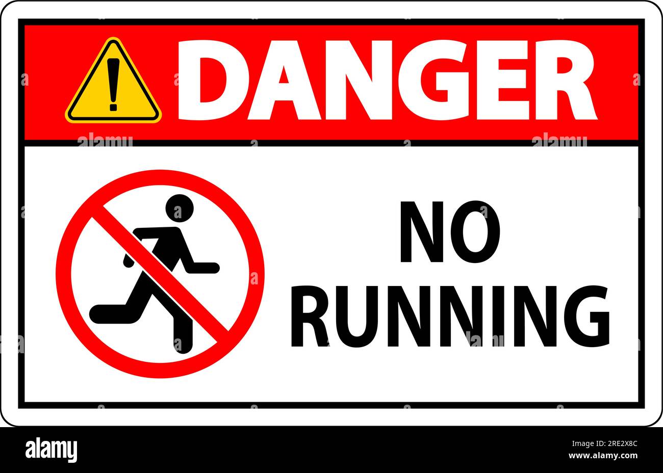 Prohibition Sign, No Running Symbol Stock Vector Image & Art - Alamy