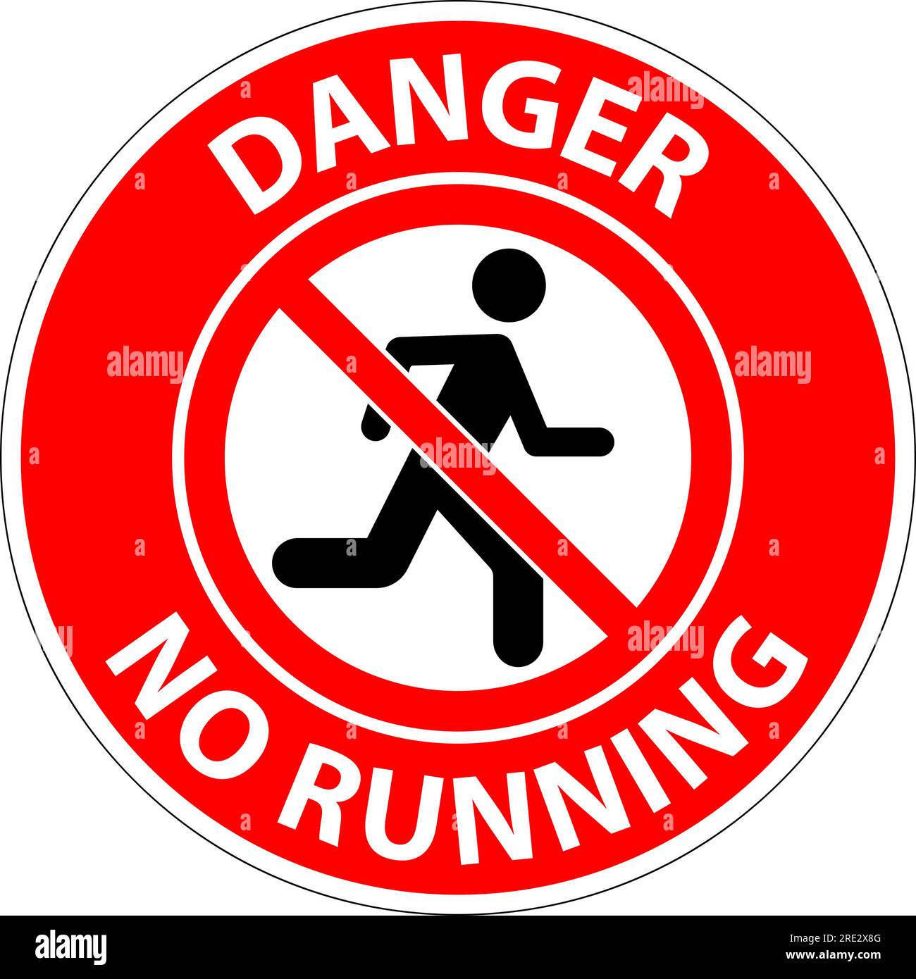 Prohibition Sign, No Running Symbol Stock Vector Image & Art - Alamy