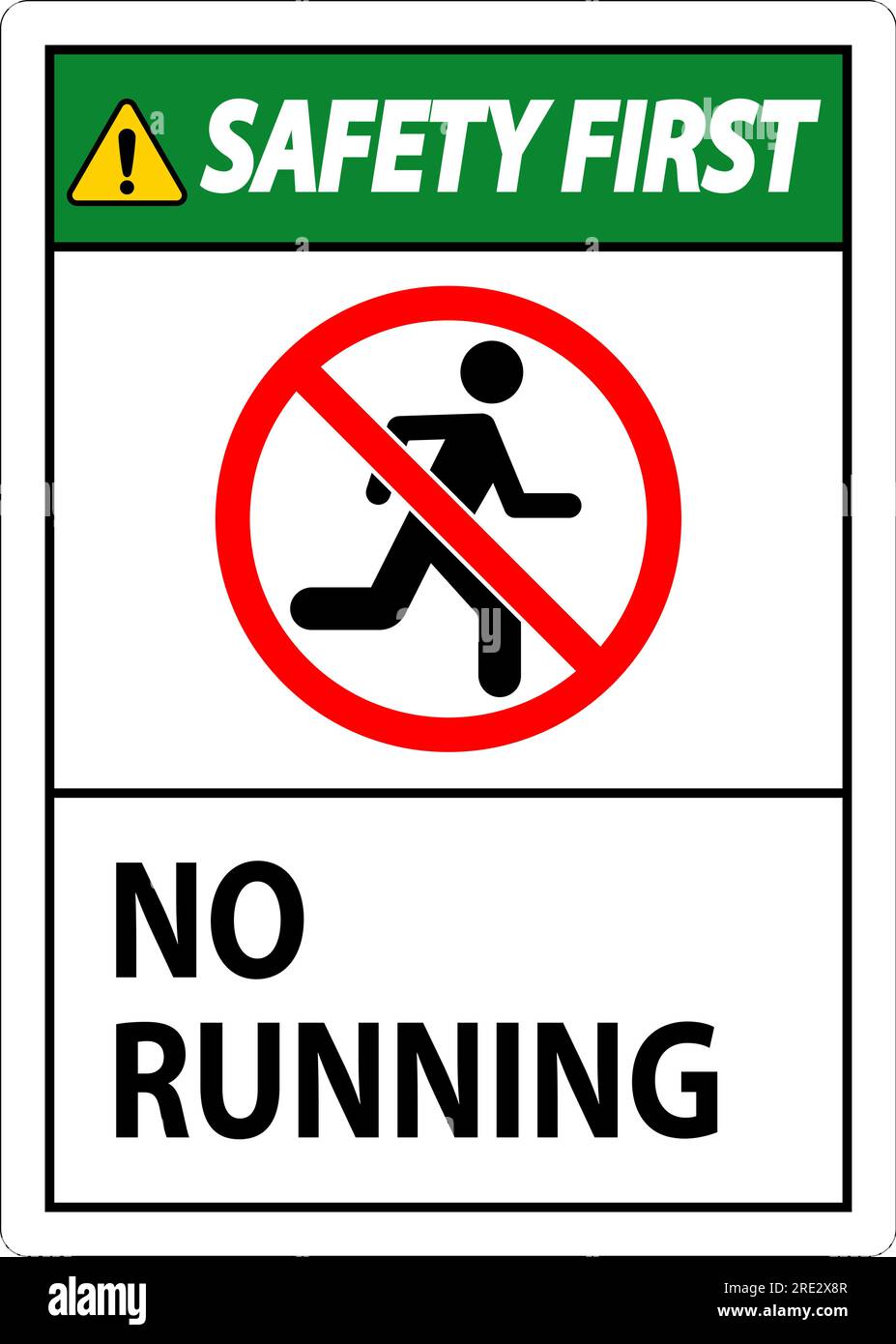 Prohibition Sign, No Running Symbol Stock Vector Image & Art - Alamy