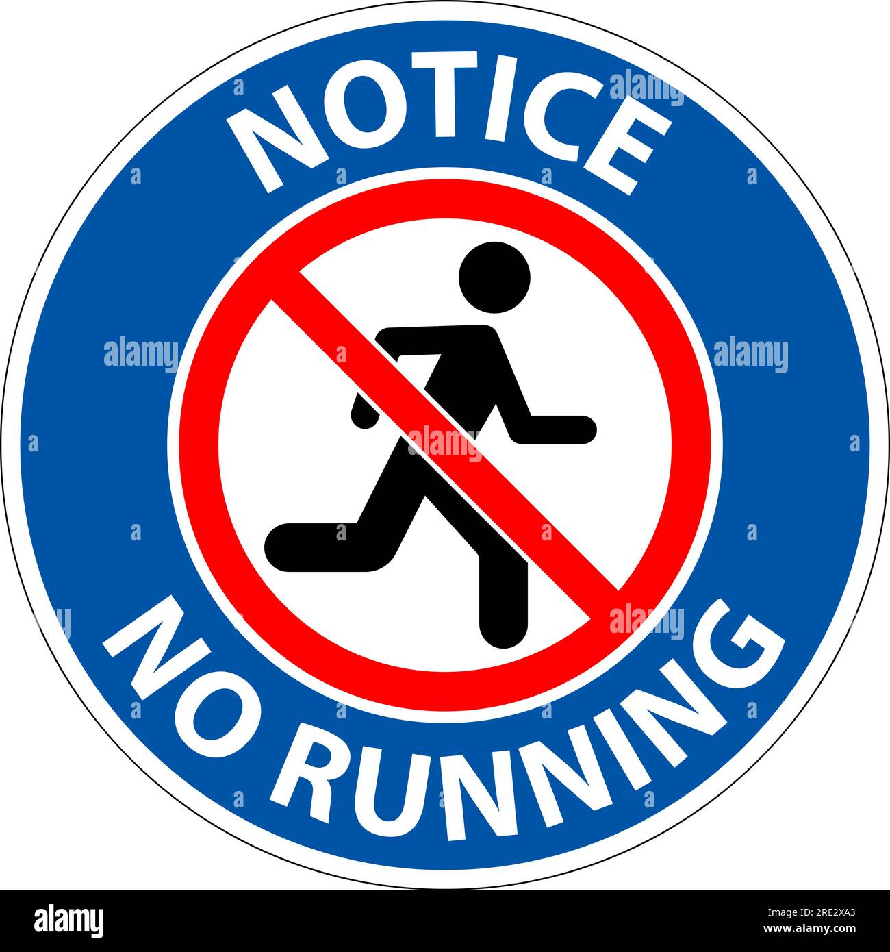 Prohibition Sign, No Running Symbol Stock Vector Image & Art - Alamy