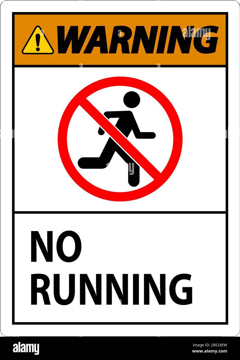 Prohibition Sign, No Running Symbol Stock Vector Image & Art - Alamy