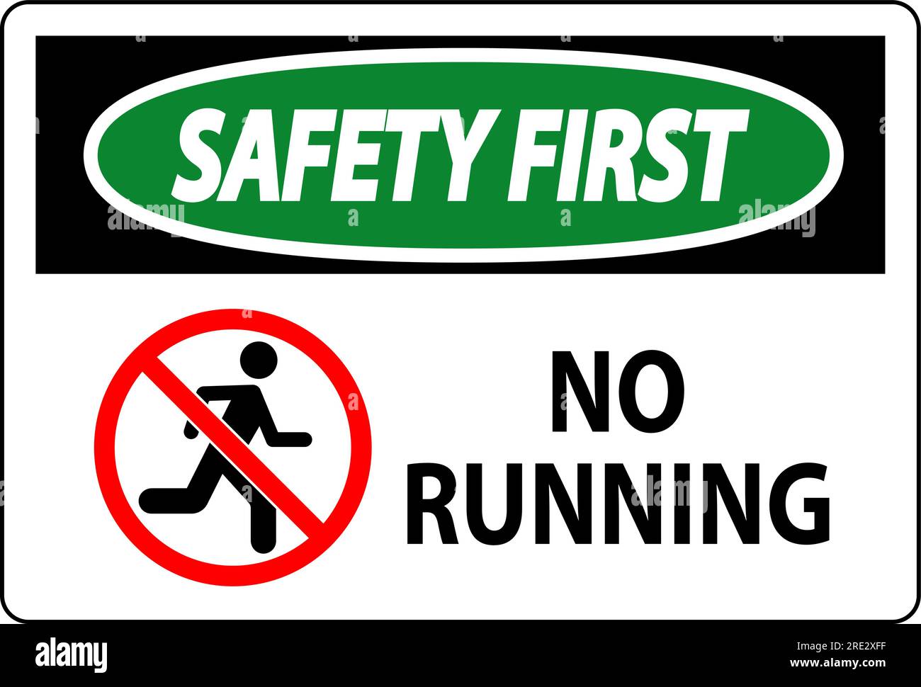 Prohibition Sign, No Running Symbol Stock Vector Image & Art - Alamy