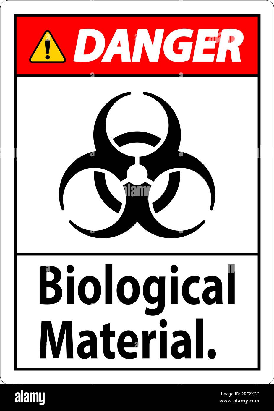 Danger Label Biological Material Sign Stock Vector Image & Art - Alamy