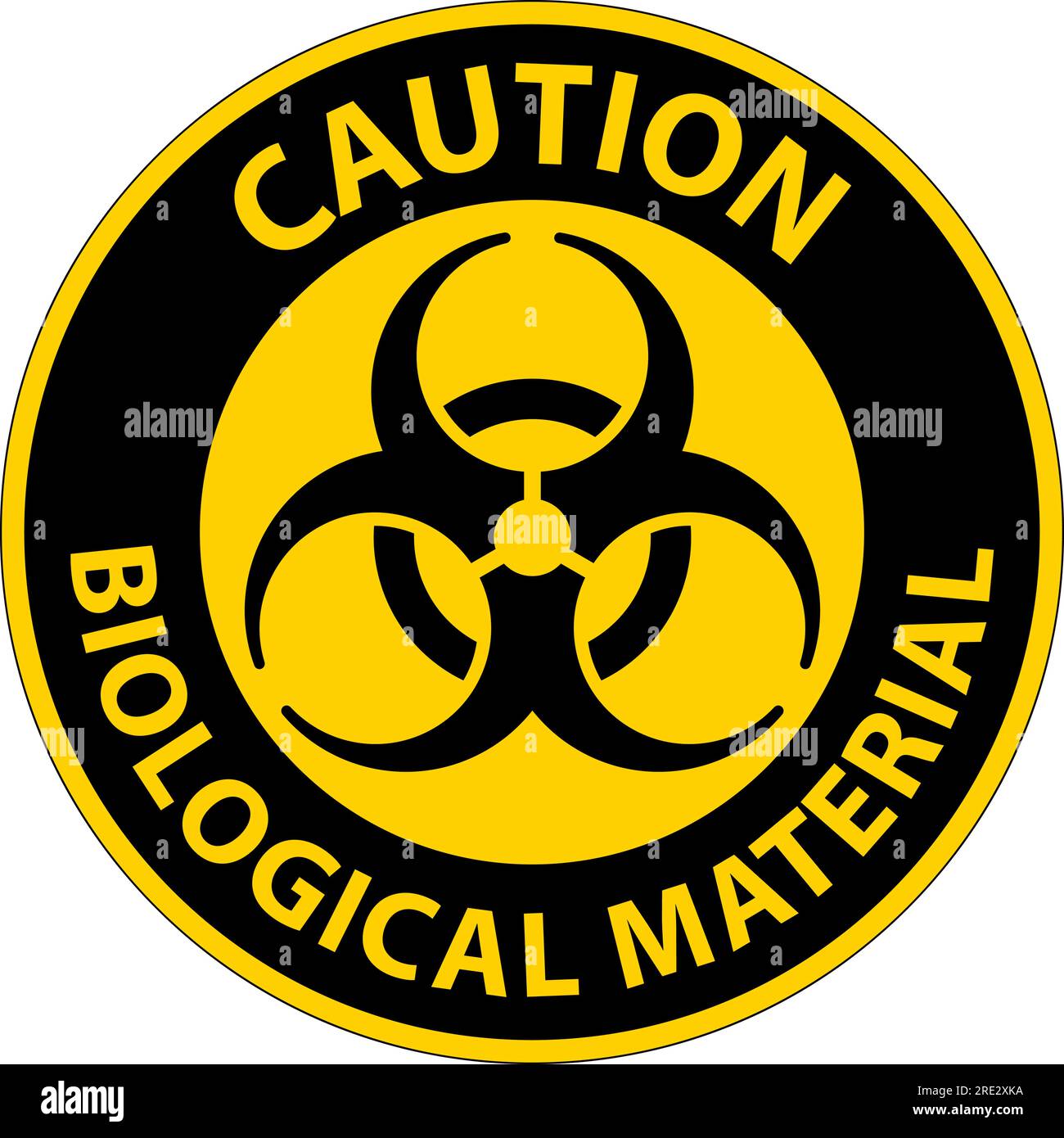 Caution Label Biological Material Sign Stock Vector Image & Art - Alamy