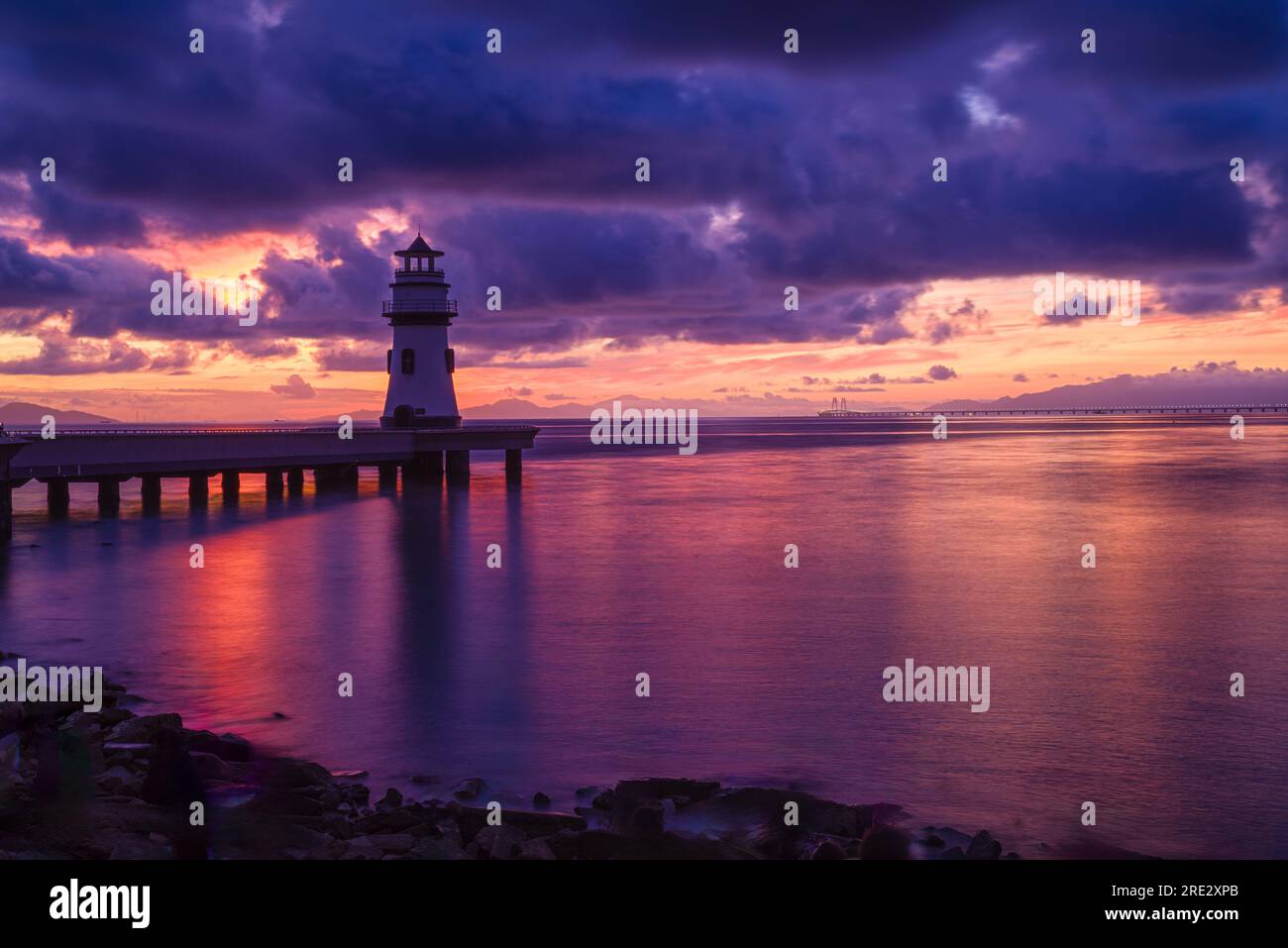 Zhuhai Love Post Office lighthouse Stock Photo - Alamy