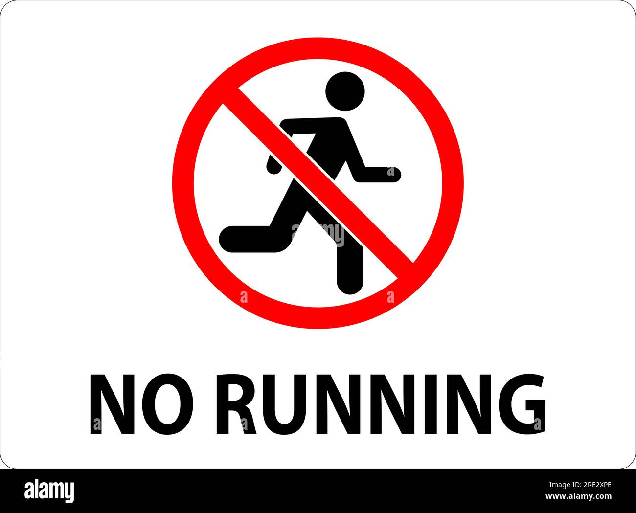 Prohibition Sign, No Running Symbol Stock Vector Image & Art - Alamy