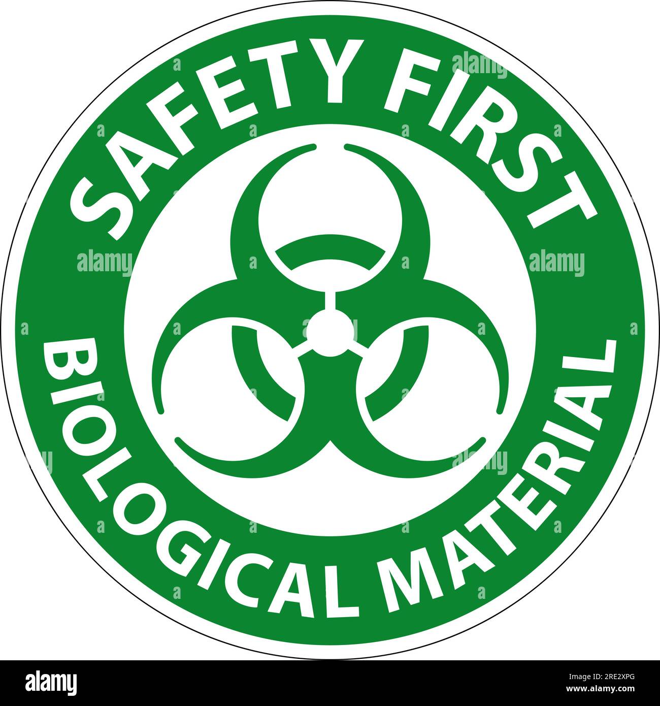 Safety First Label Biological Material Sign Stock Vector Image & Art ...