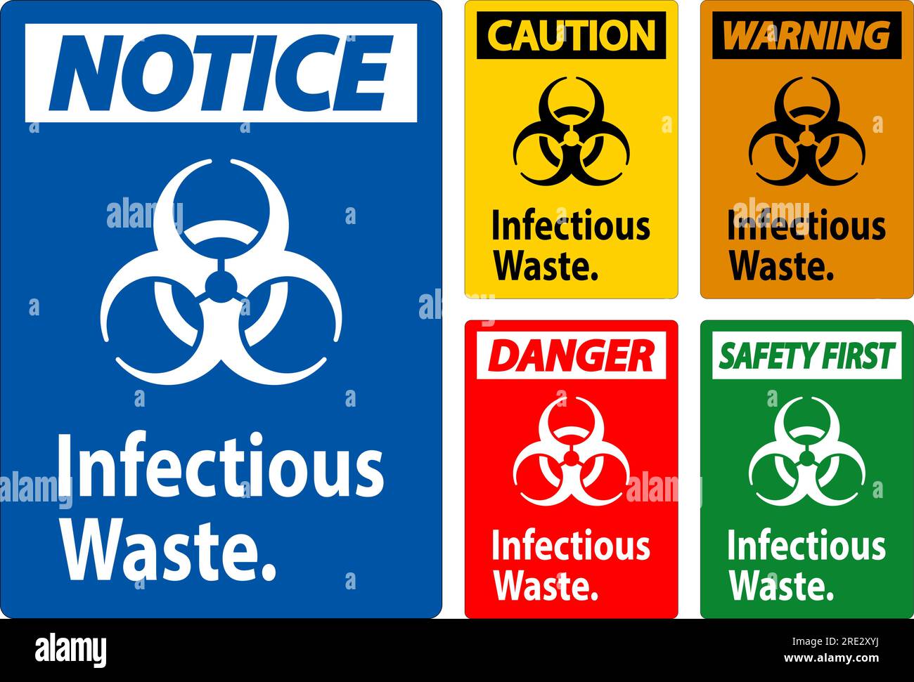 Warning Label Infectious Waste Sign Stock Vector Image & Art - Alamy