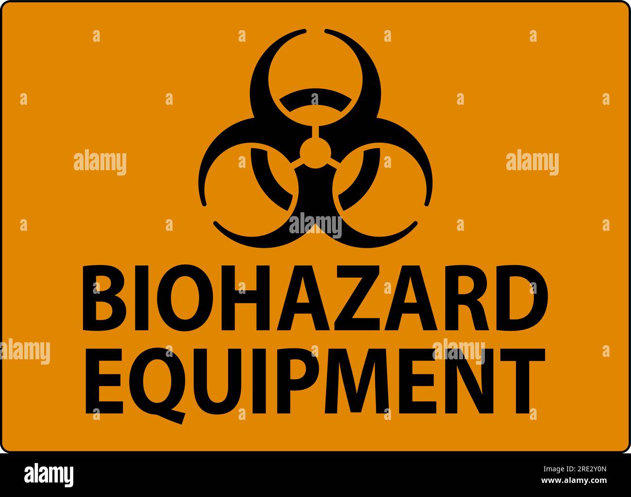 Warning Label, Biohazard Equipment Sign Stock Vector Image & Art - Alamy