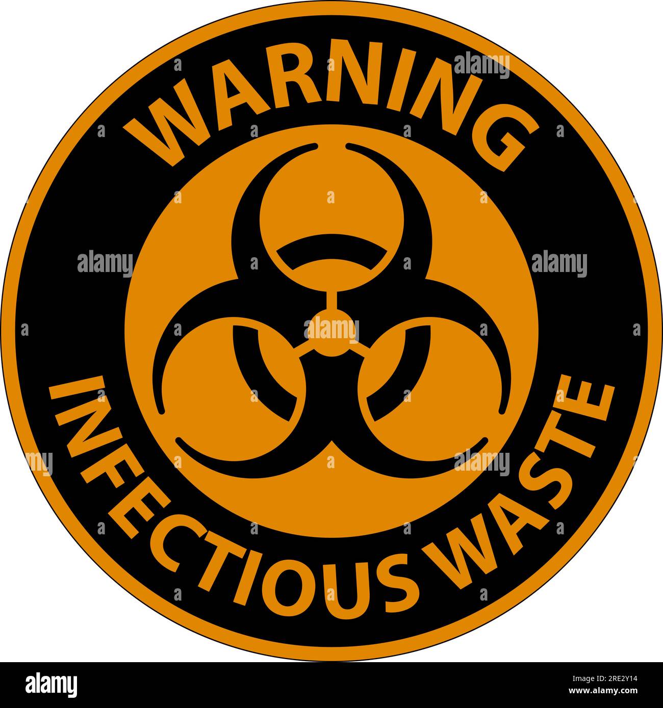 Warning Label Infectious Waste Sign Stock Vector Image & Art - Alamy