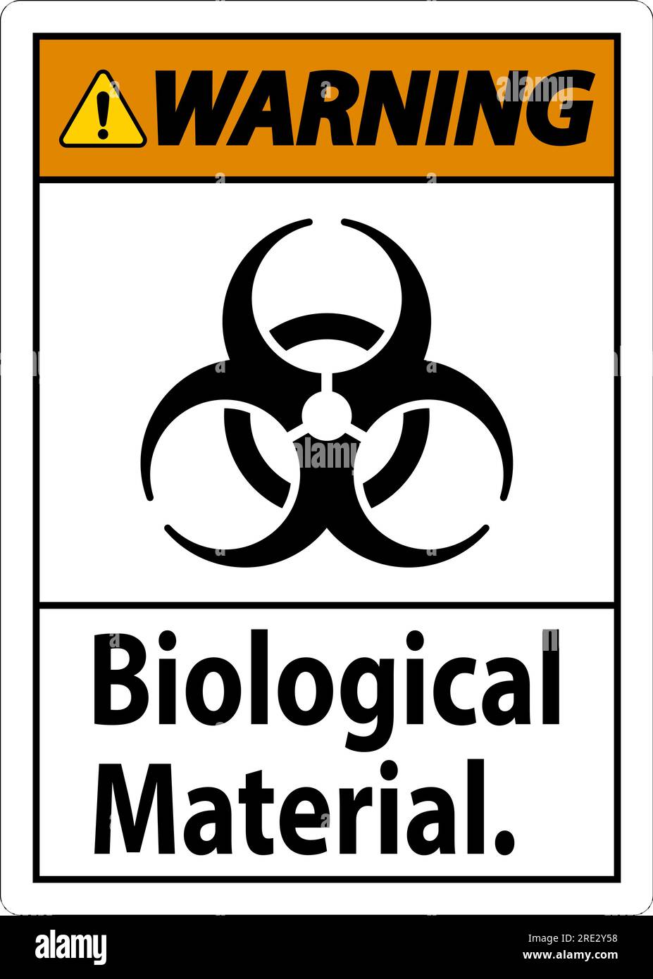Warning Label Biological Material Sign Stock Vector Image & Art - Alamy