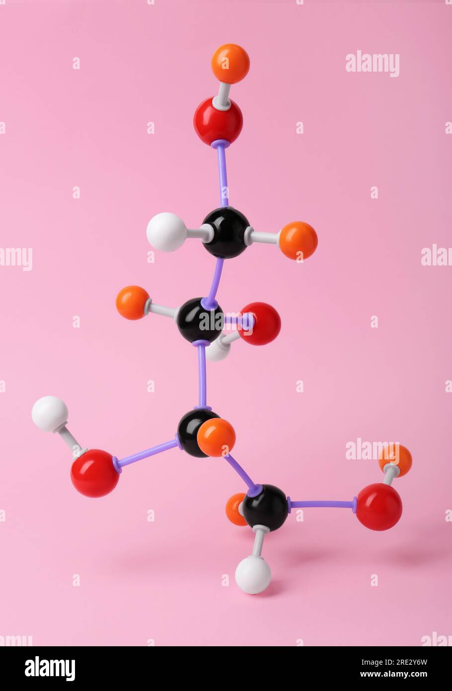 Molecule of sugar on pink background. Chemical model Stock Photo - Alamy