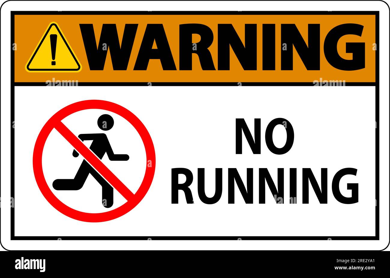 Prohibition Sign, No Running Symbol Stock Vector Image & Art - Alamy