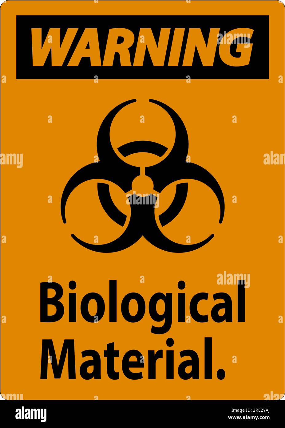 Warning Label Biological Material Sign Stock Vector Image & Art - Alamy