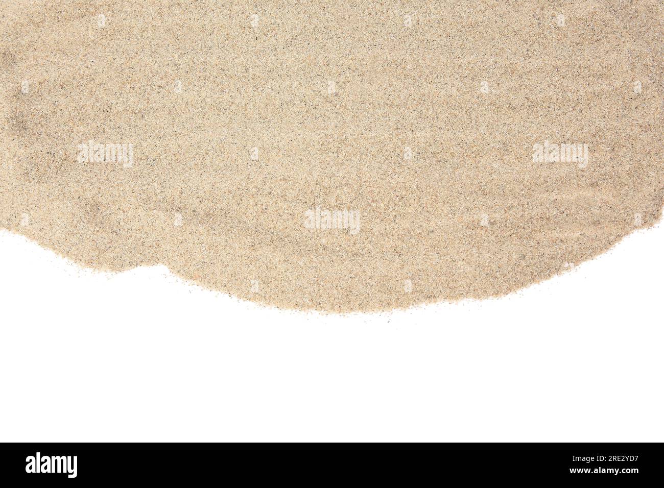 Dry beach sand isolated on white, top view Stock Photo - Alamy