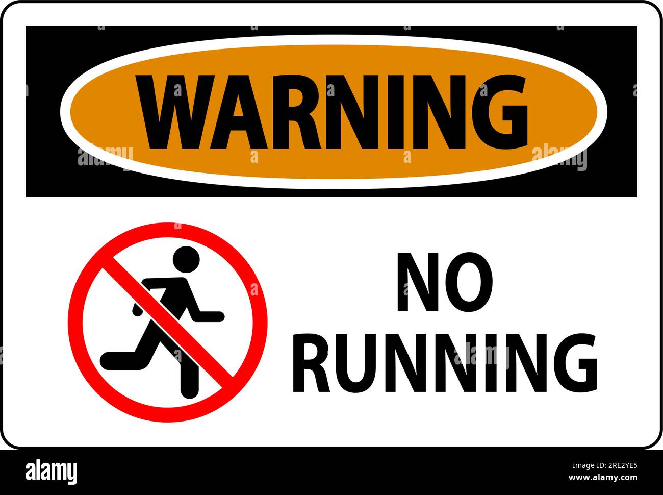 Prohibition Sign, No Running Symbol Stock Vector Image & Art - Alamy