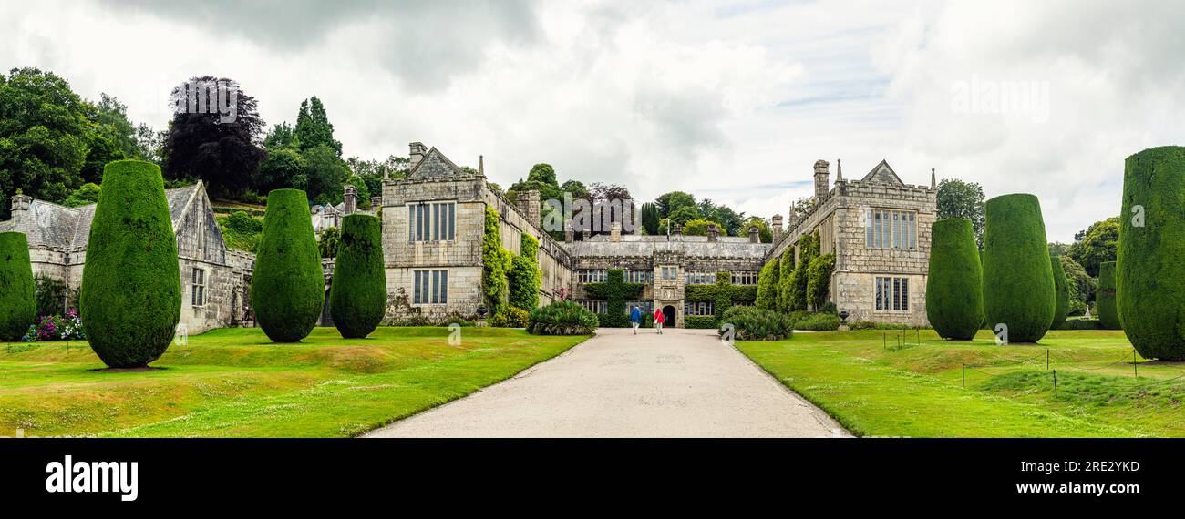Panorama of Lanhydrock House and Garden, Bodmin, Cornwall, England, UK ...
