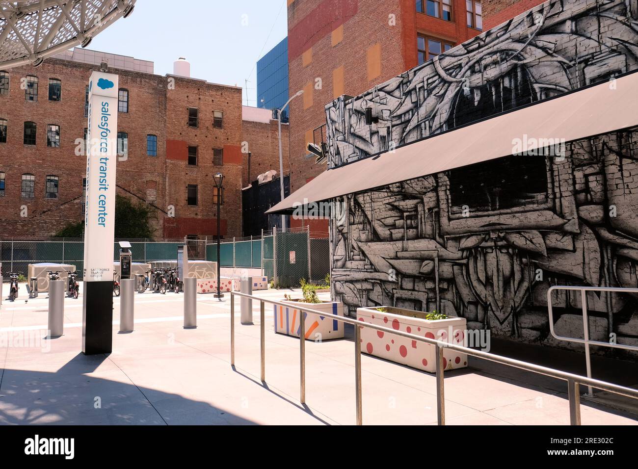 Sign outside the Salesforce Transit Center ground level; San Francisco ...